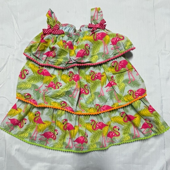 Dresses | Flamingo Print Tiered Dress | Poshmark